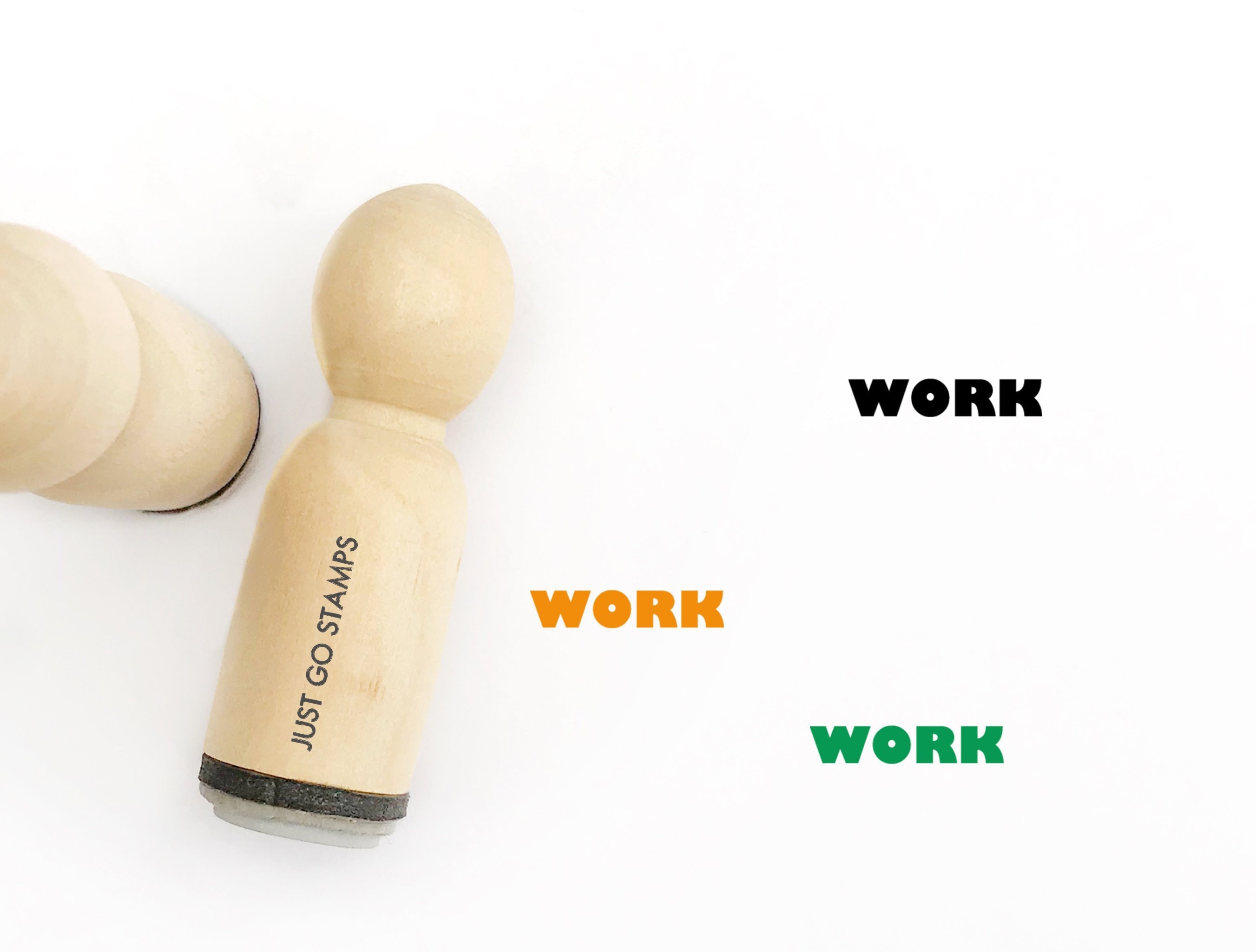 Work Rubber Stamp - Φ16mm/20mm/25mm Rubber Stamp - Words Stamp - Etsy ...