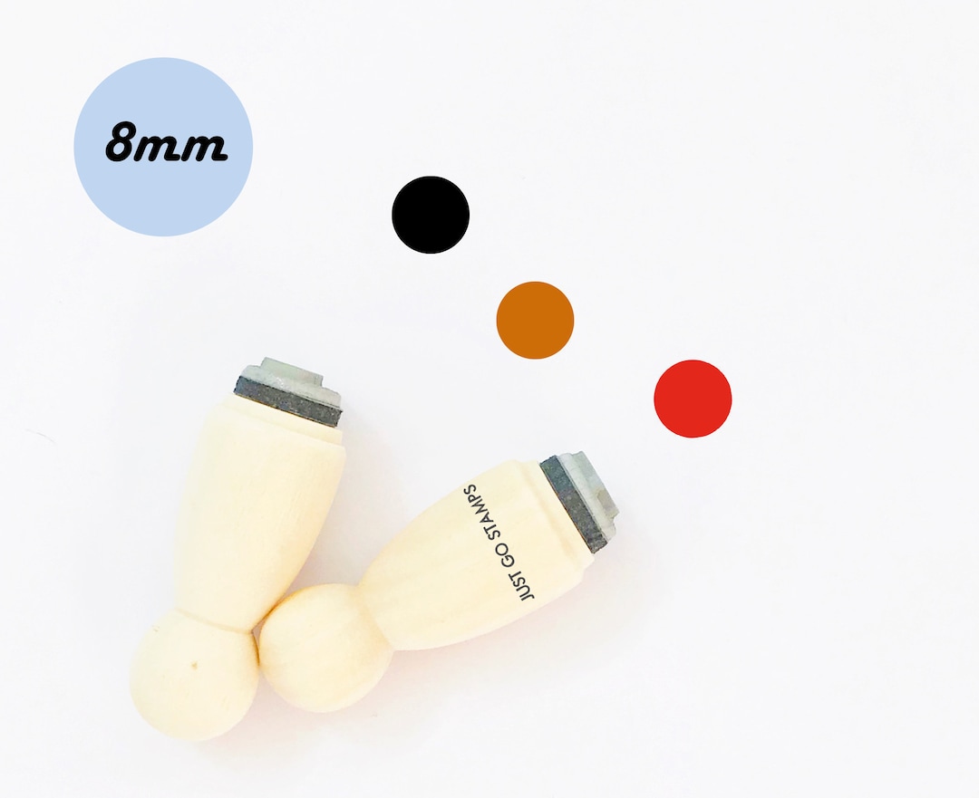 Dot Rubber Stamp - Φ8mm Mini Stamp - Circle Stamp - Etsy UK