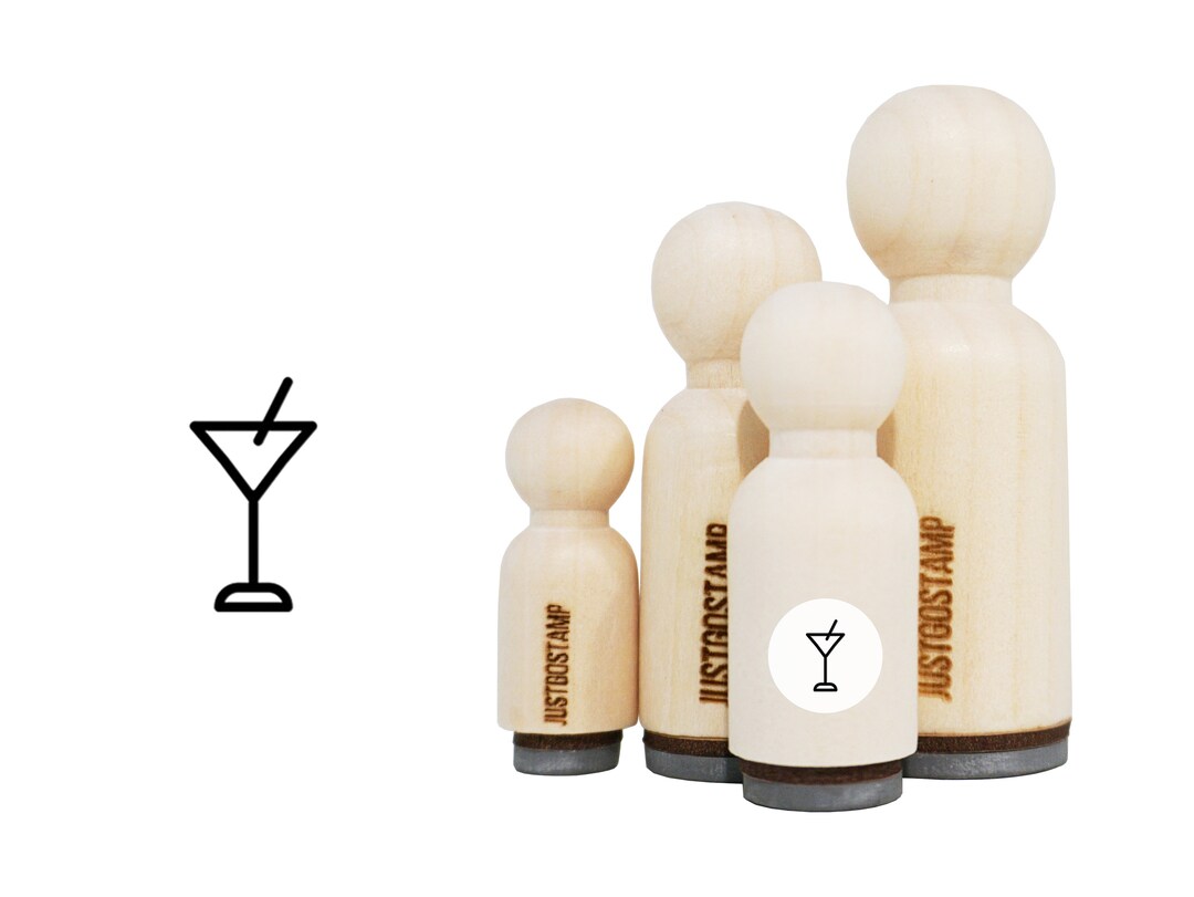 Cocktail Rubber Stamp - Laser Engraved Rubber Stamp for Crafting ...