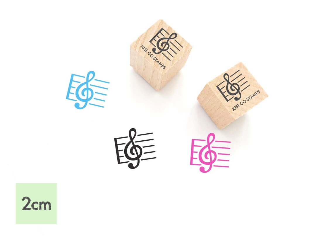 Treble Clef Rubber Stamp - Φ20/30/40mm Mini Stamp - Music Note Rubber ...