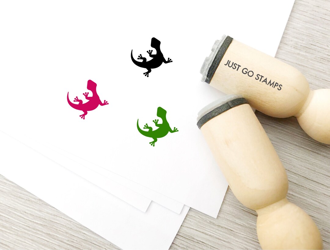 Lizards Rubber Stamp - Φ16mm/20mm/25mm Rubber Stamp - Animal Stamp ...