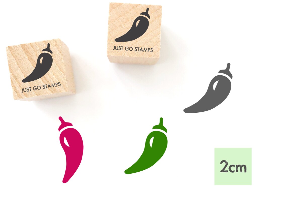 Pepper Rubber Stamp Φ20/30/40mm Mini Stamp Spicy Stamp | Etsy