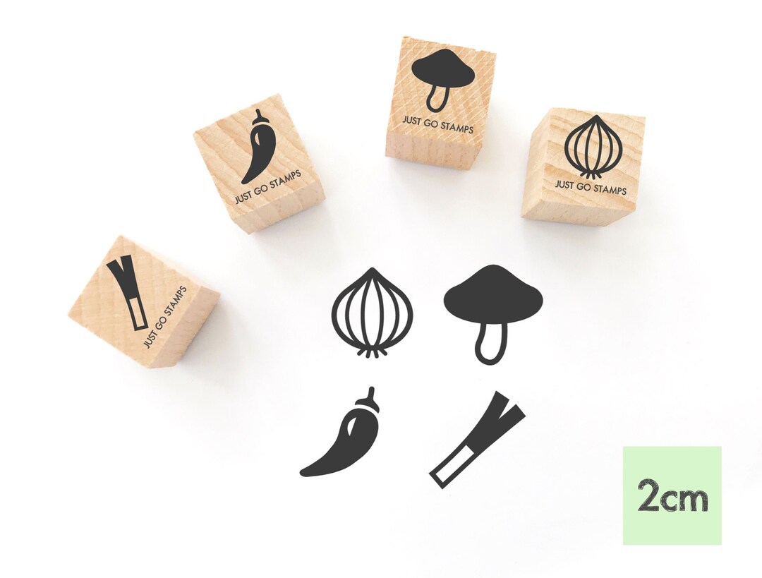 Vegetable Rubber Stamp Set - Mini Food Icons (set of 4) - Etsy