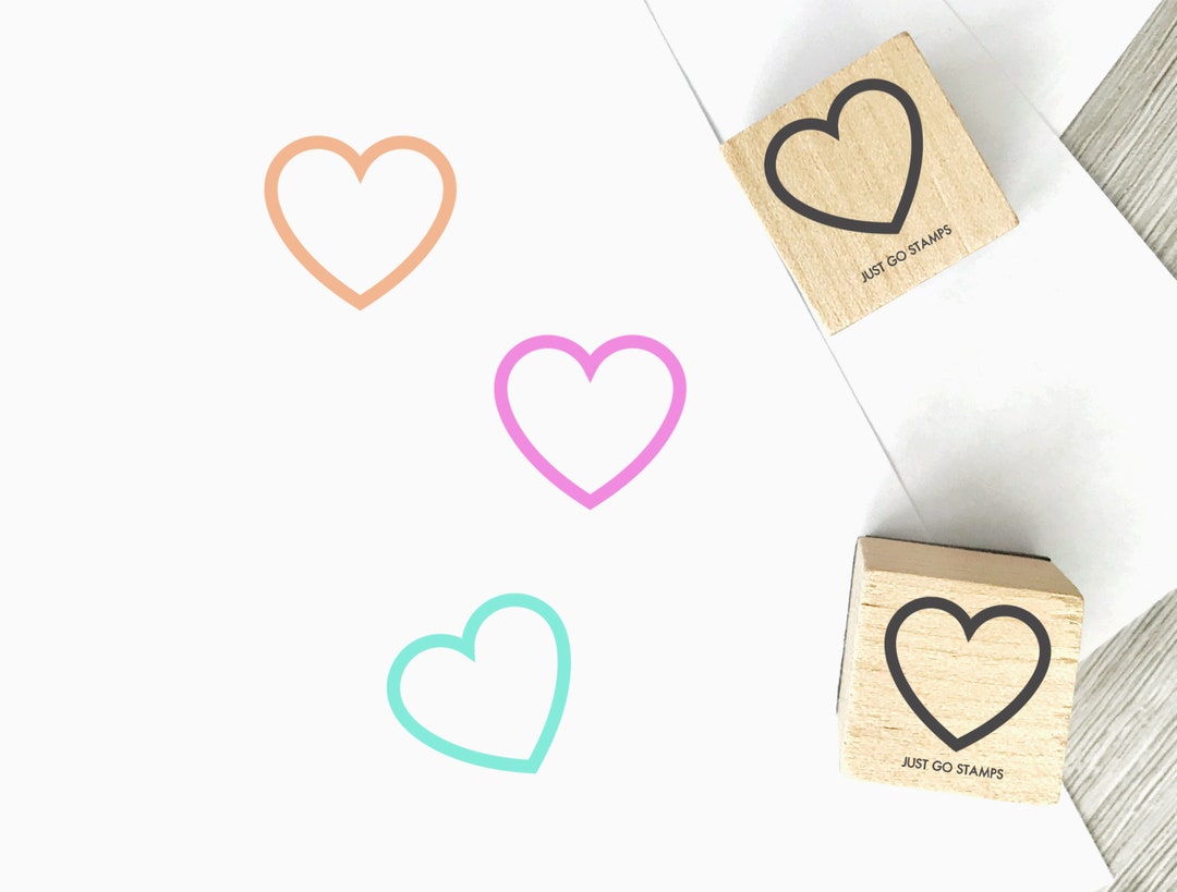 Heart Rubber Stamp - Φ20/30/40mm Mini Stamp - Love Shapes Stamp - Etsy