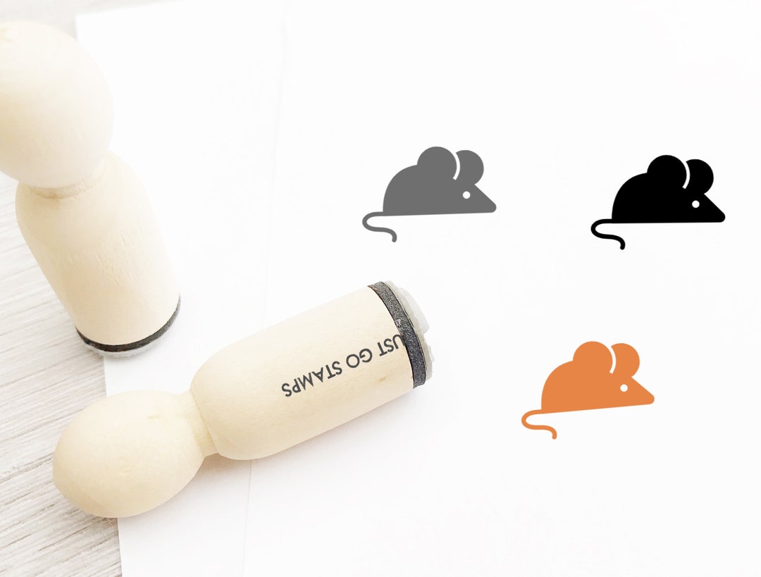 Mouse Rubber Stamp - Φ16mm/20mm/25mm Rubber Stamp - Animal Stamp - Rat ...