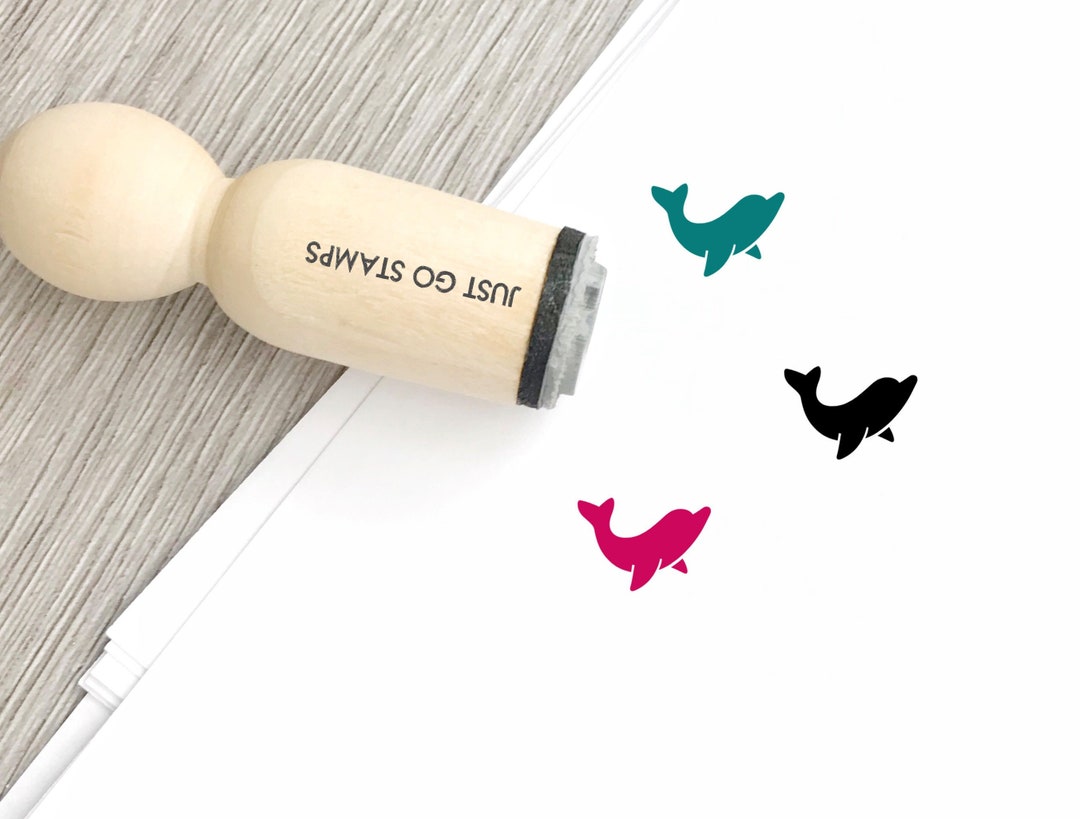 Dolphin Rubber Stamp - Φ16mm/20mm/25mm Rubber Stamp - Animal Stamp - Etsy