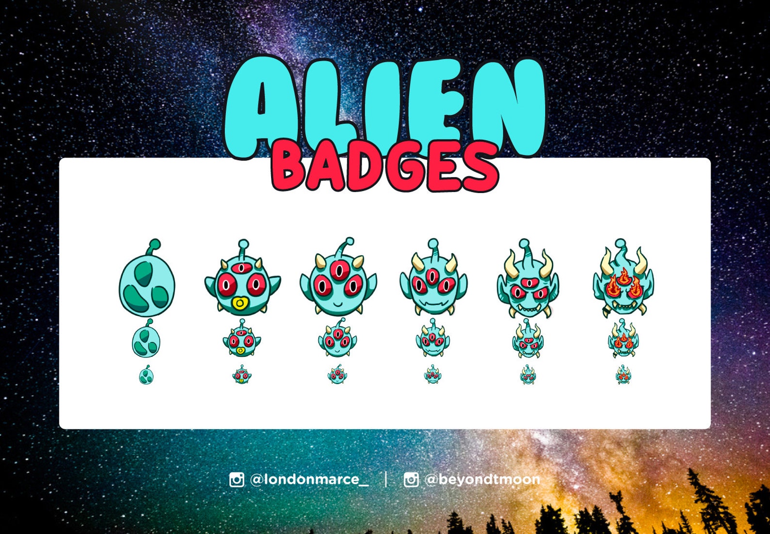 6 Aliens Sub Badges for Twitch and Youtube - Etsy España