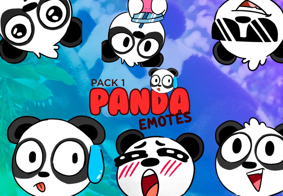 6 Cute Panda Emotes for TWITCH DISCORD and YOUTUBE Pack 1 - Etsy