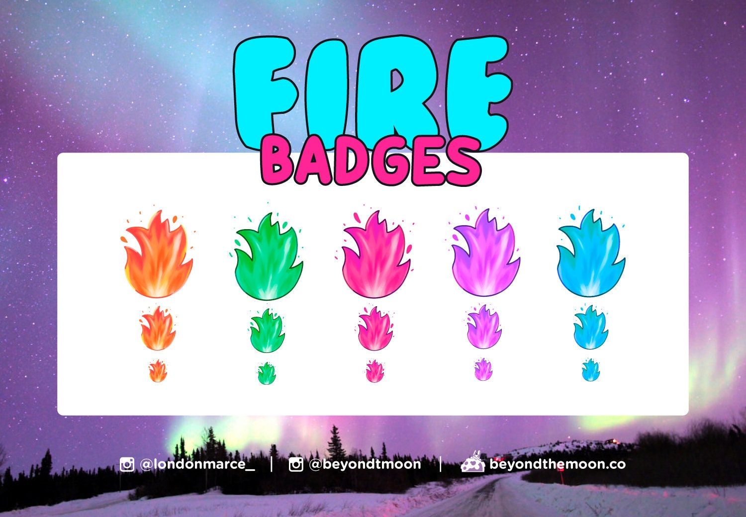 5 Sub or Bit Fire Badges for Twitch - Etsy España
