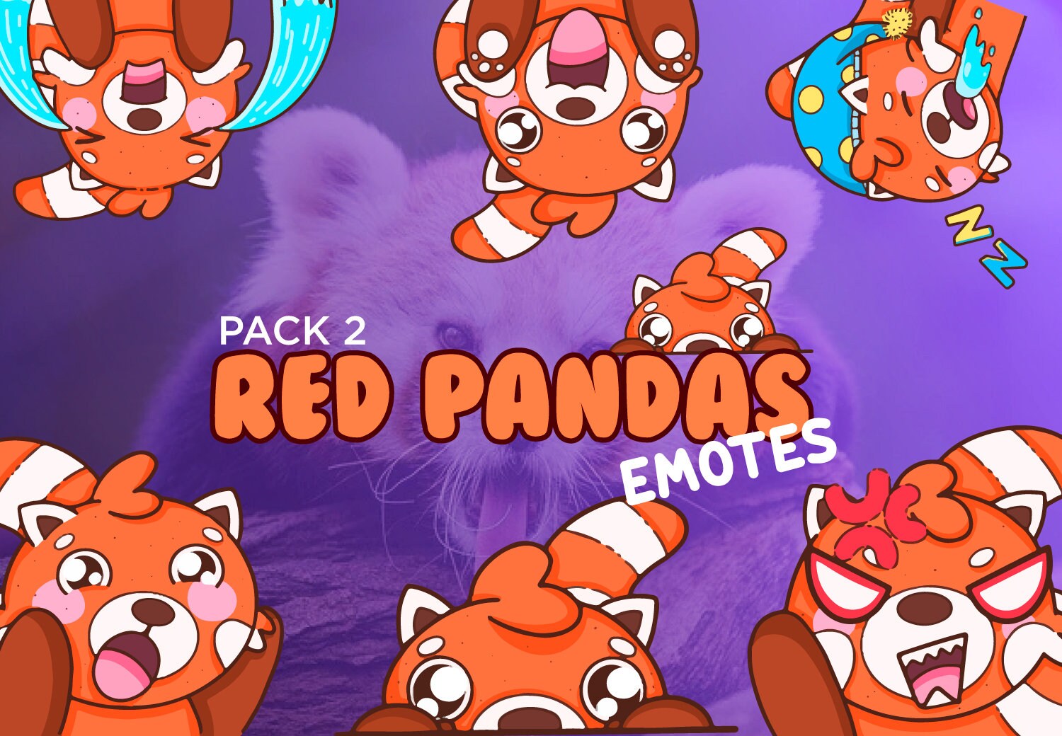 6 Cute Red Pandas Emotes for TWITCH DISCORD and YOUTUBE - Etsy España