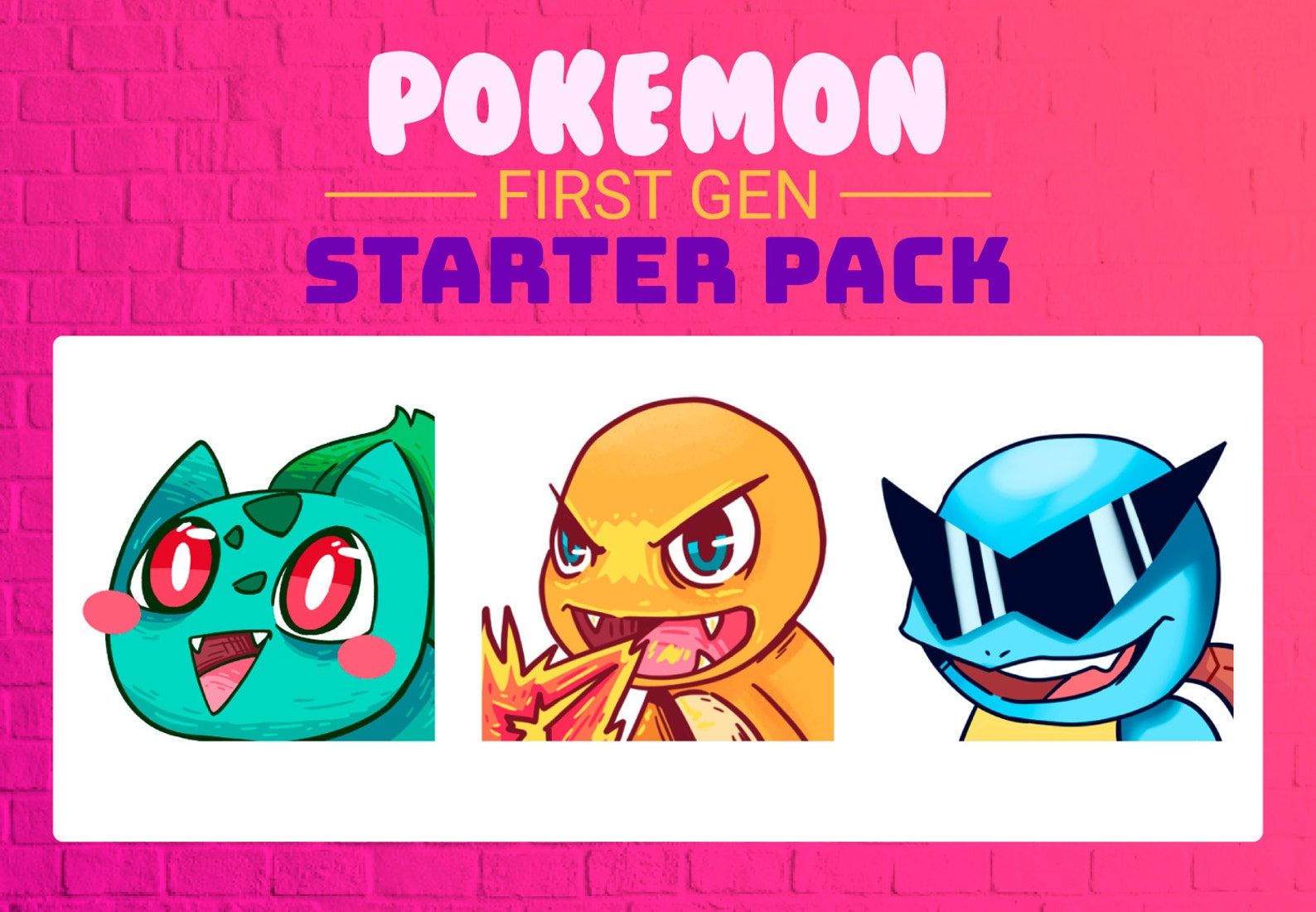 Pokemon First Gen Emotes for Twitch Youtube and Discord - Etsy España