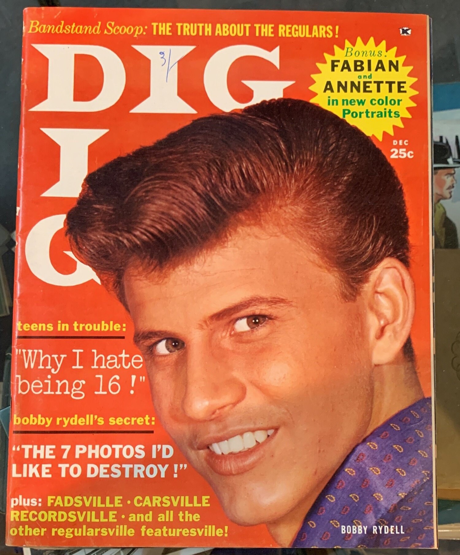 Vintage DIG Magazine, Circa 1960s, Featuring Bobby Rydell - Etsy