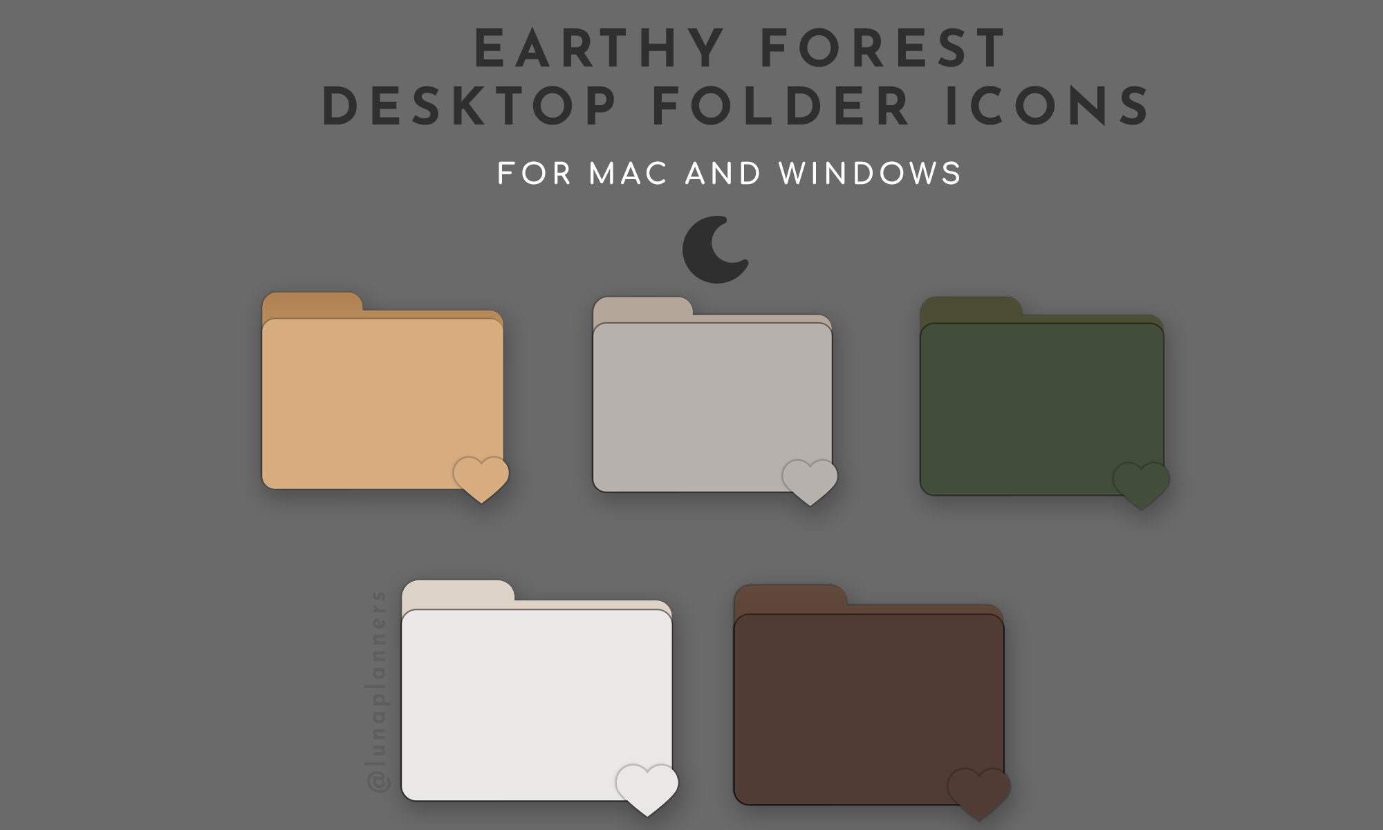 Earthy Forest Desktop Folder Icons | Mac Folder Icons, Windows Desktop ...