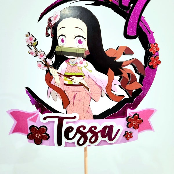 Demon Slayer Nezuko Cake Topper - Etsy