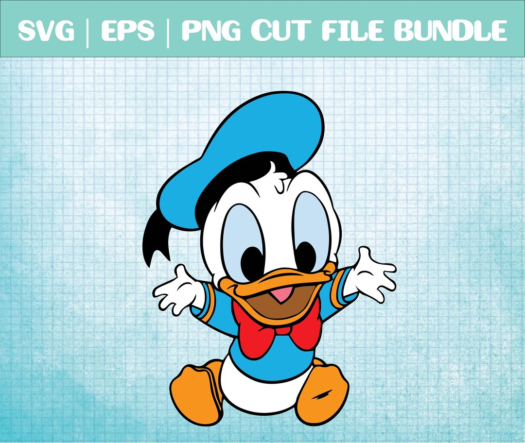 Baby Donald Duck Svg Eps Png Bundle - Etsy