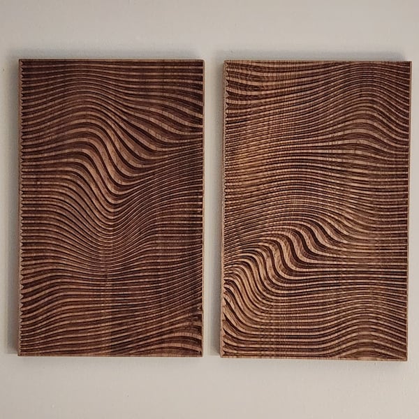 Modern Walnut Wall Decor - Etsy