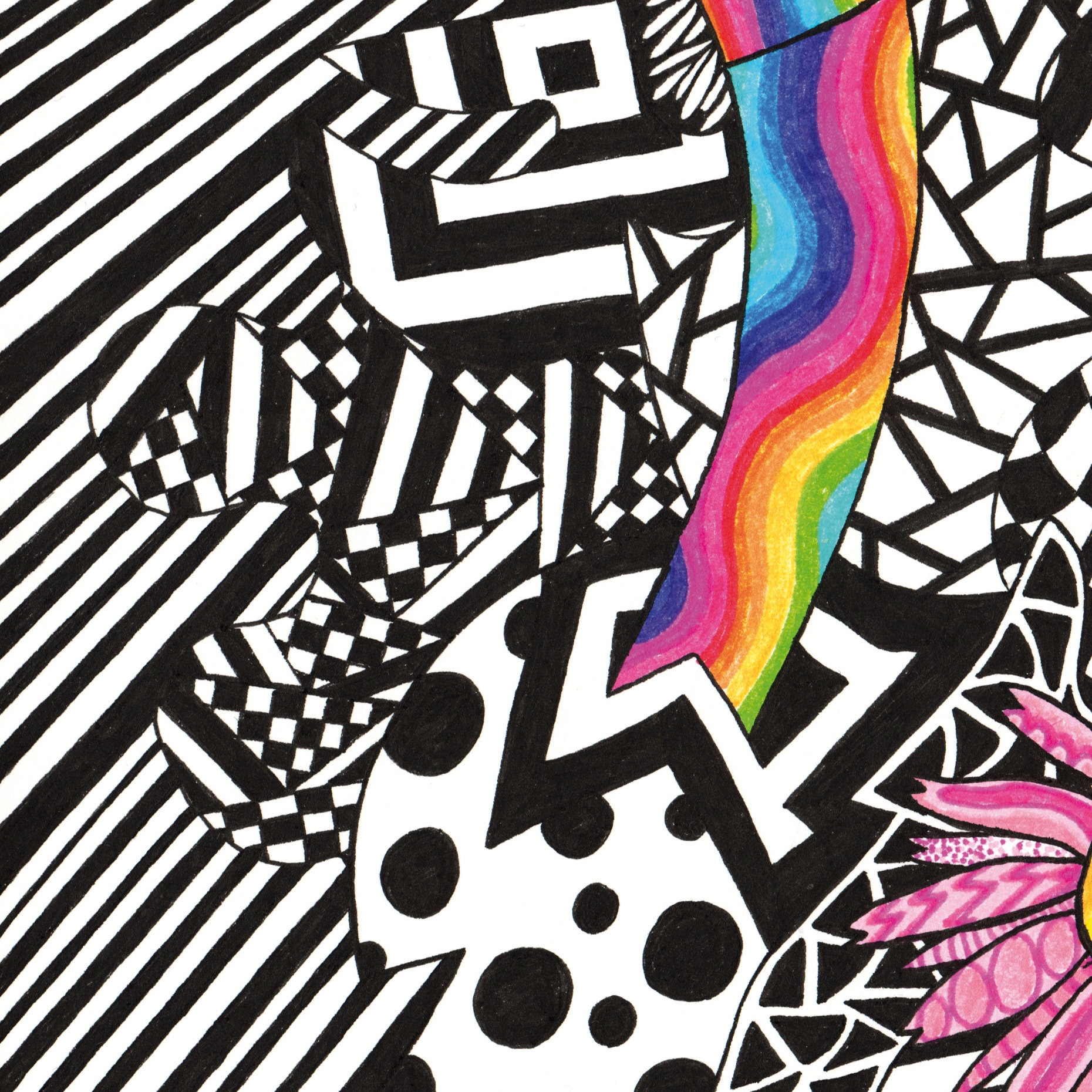 ABSTRACTE PADDESTOEL TEKENING Patroon Kunst Lijn Tekening A4 - Etsy ...