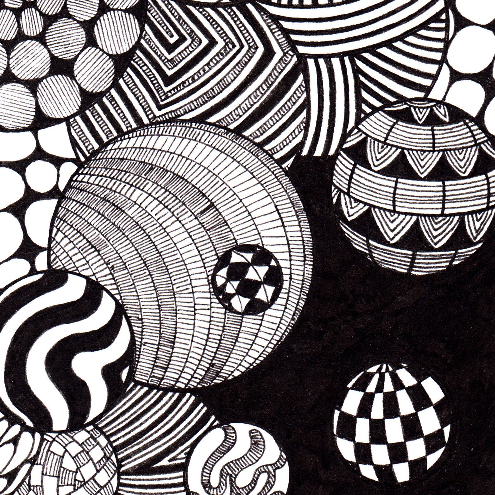 ABSTRACT SPHERE DRAWING A4 Art Print Graphic Bubble Pattern Abstract ...