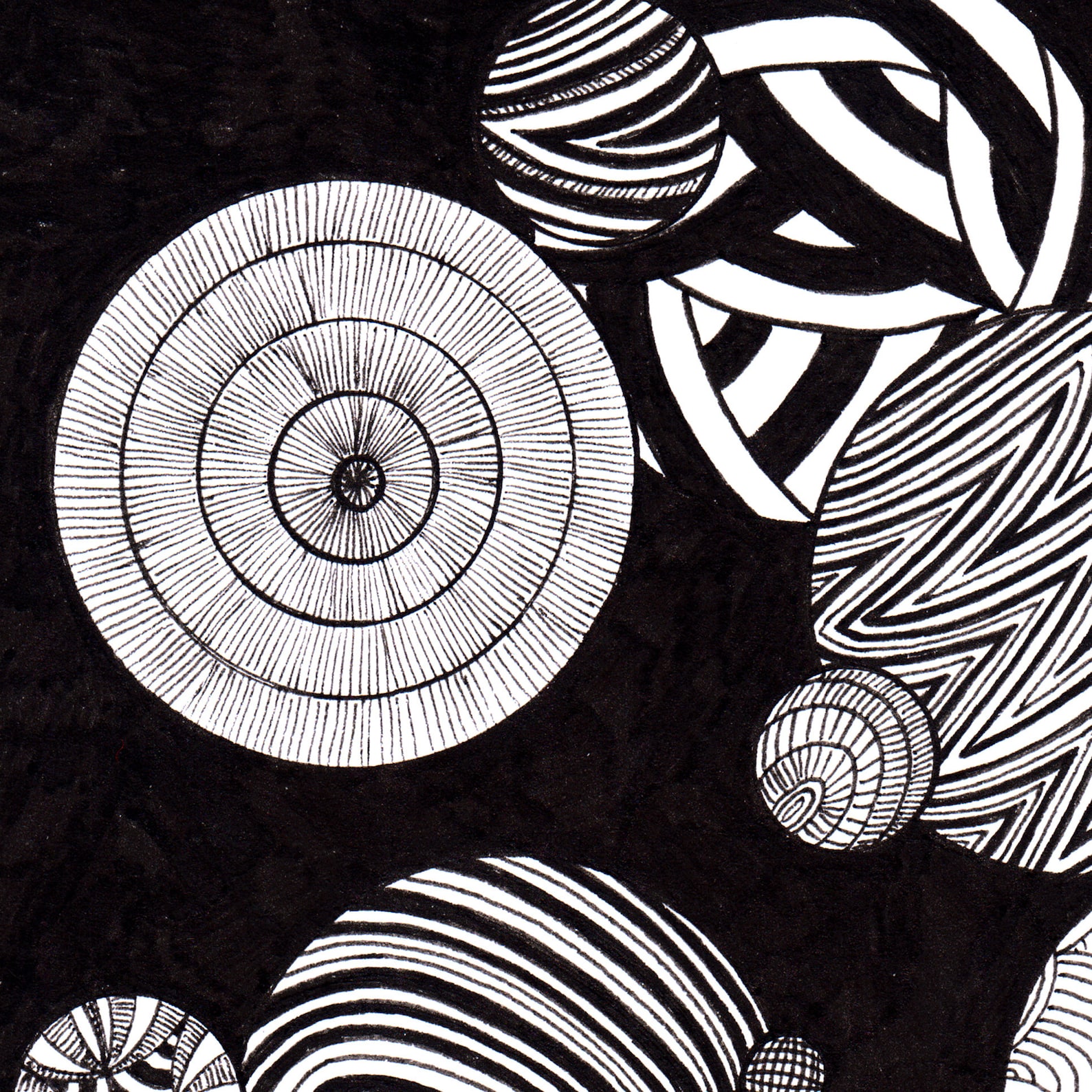 ABSTRACT SPHERE DRAWING A4 Art Print Graphic Bubble Pattern Abstract ...