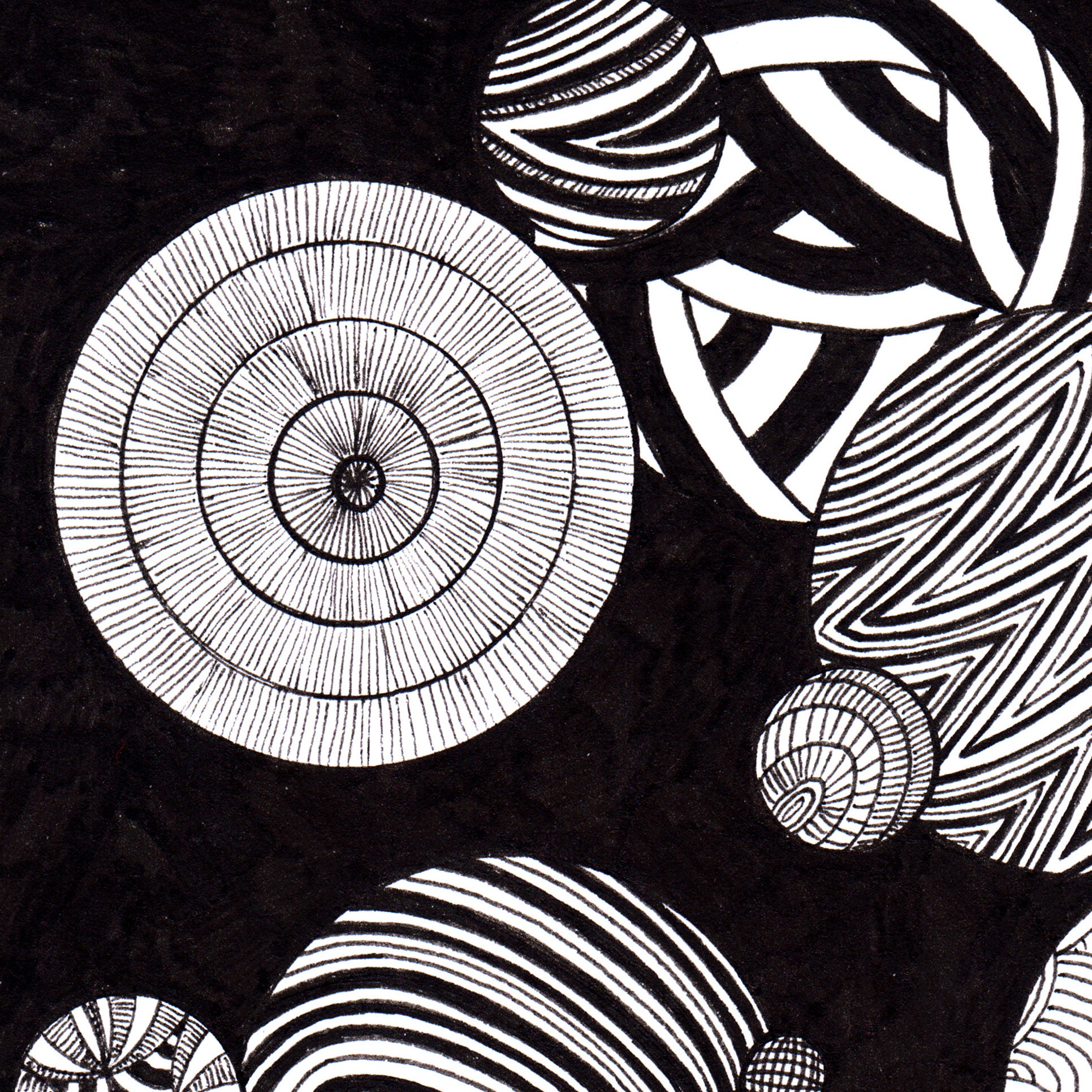 ABSTRACT SPHERE DRAWING A4 Art Print Graphic Bubble Pattern Abstract ...