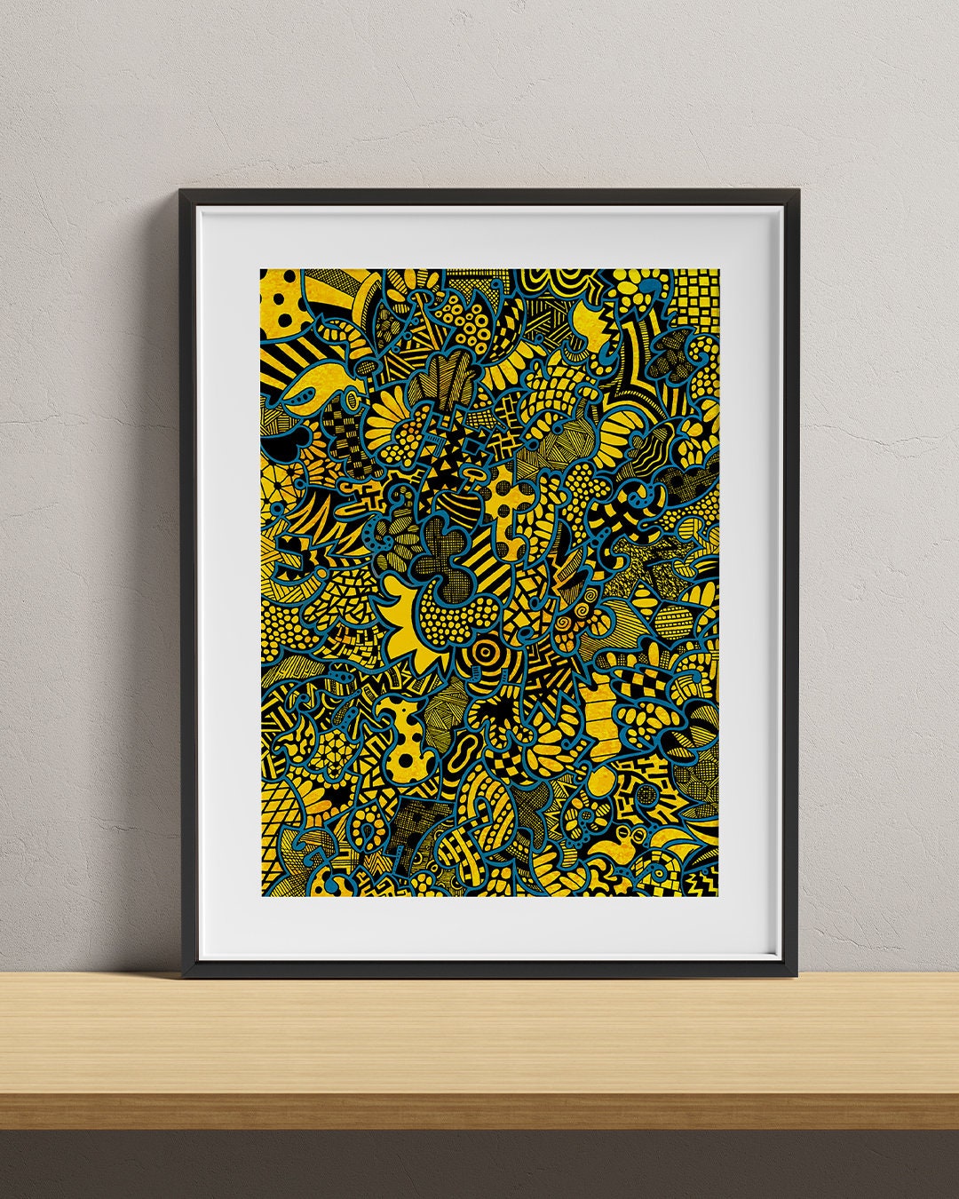 ABSTRACT LINE ART A4 Art Print, Graphics Pattern Art, Abstract Original ...