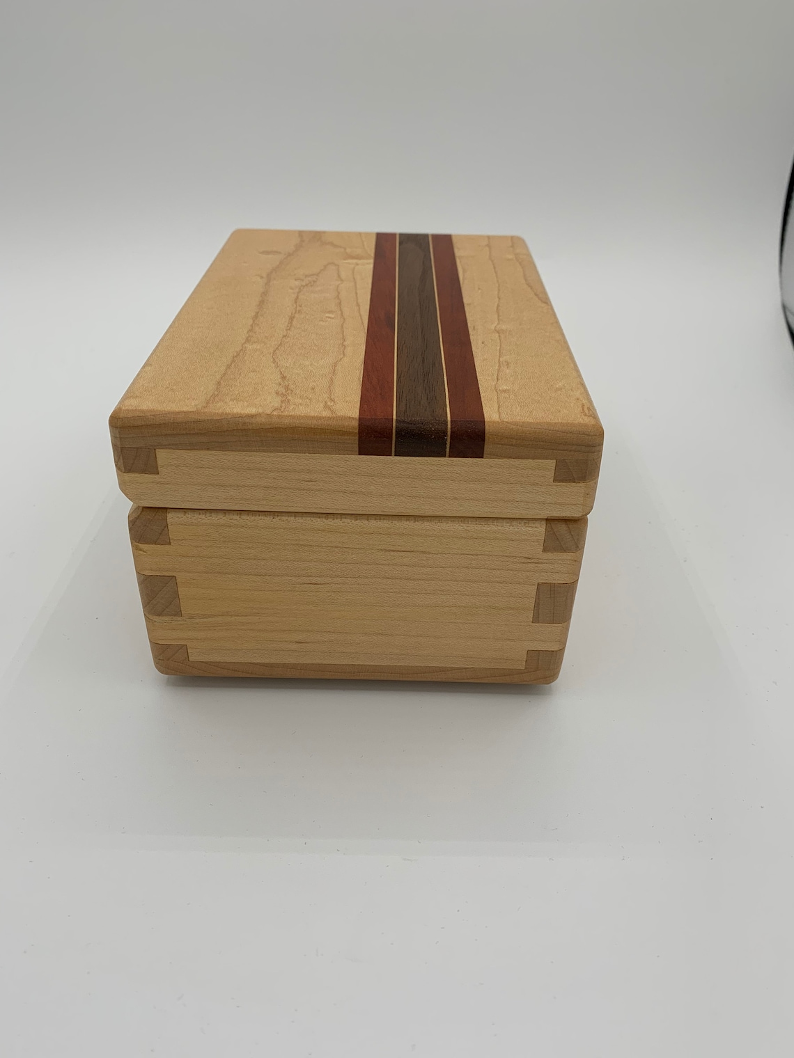 Maple Jewelry Box With an Inlay of Bocote and Maple - Etsy