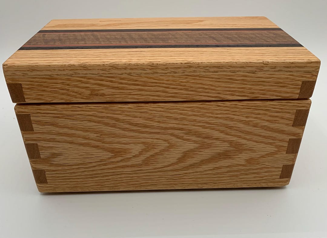 Dovetailed Red Oak Jewelry Box - Etsy