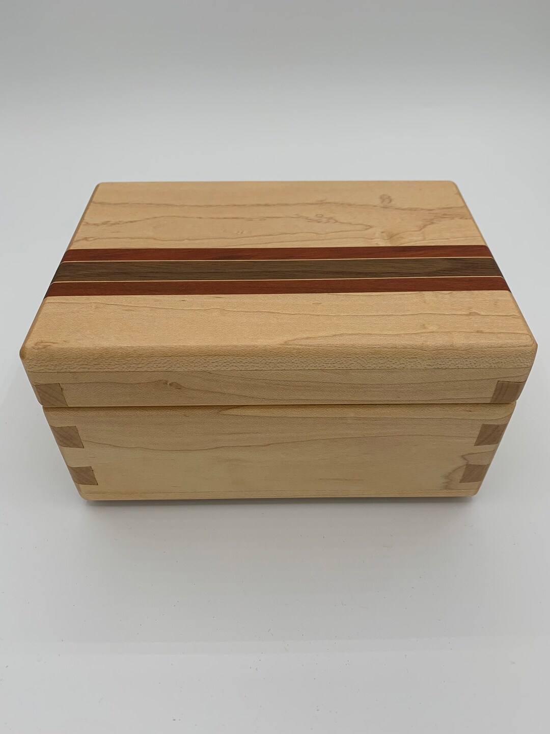 Maple Jewelry Box With an Inlay of Bocote and Maple - Etsy