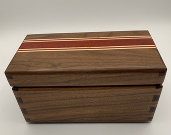 Black Walnut Jewelry Box With an Inlay of Zebra Wood, Padauk , and ...