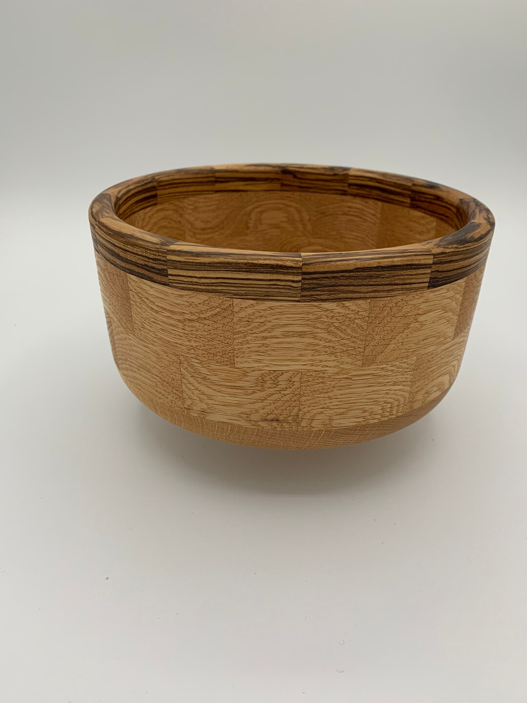 Oak / Tigerwood Segmented Wood Bowl - Etsy