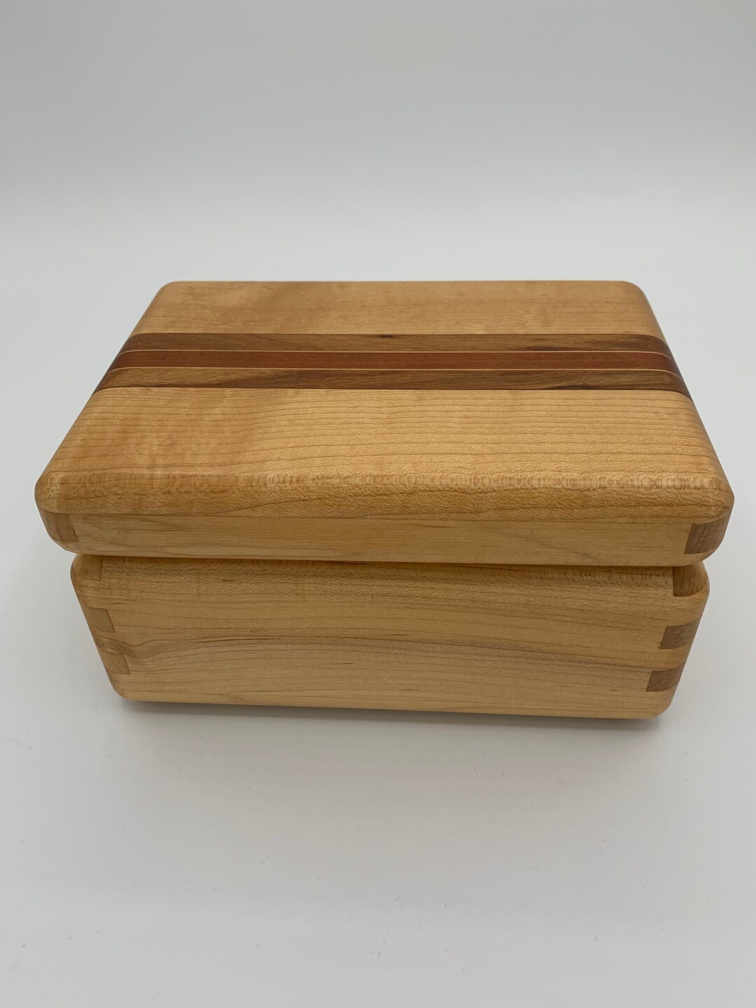 Maple Jewelry Box With Inlay of Walnut and Padauk - Etsy