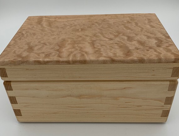Maple Jewelry Box With a Highly Figured Maple Top. | Etsy
