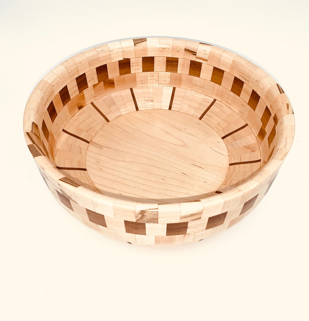 Hand Turned Segmented Ambrosia Maple and Walnut Bowl - Etsy