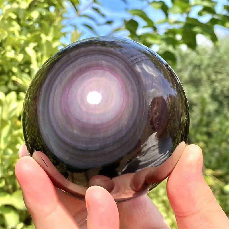 Obsidian Sphere - Etsy