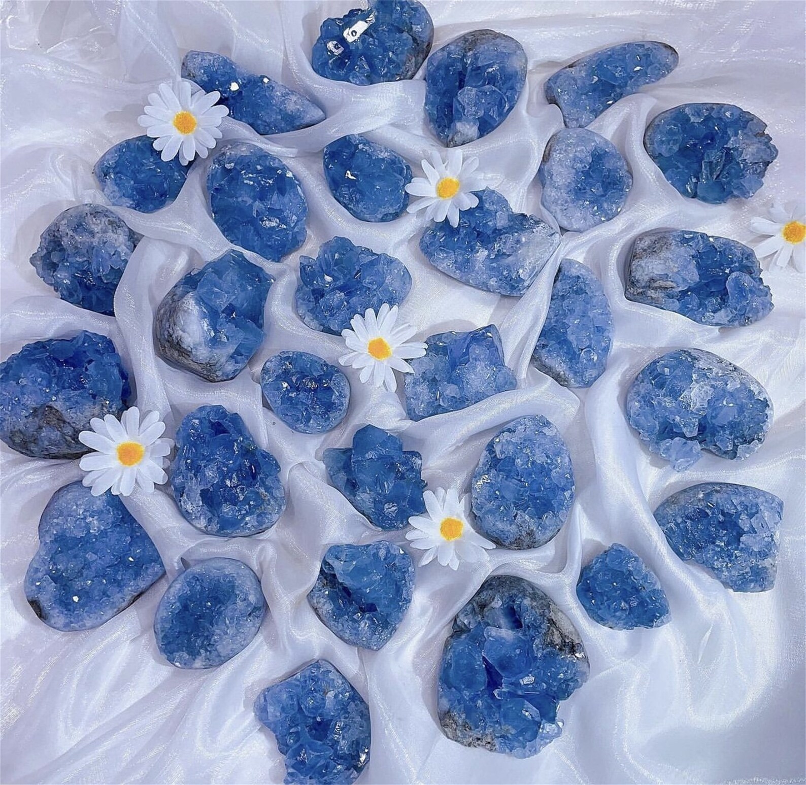 Natural Celestite Cluster, Blue Crystals Celestite Geode,crystal Vug ...