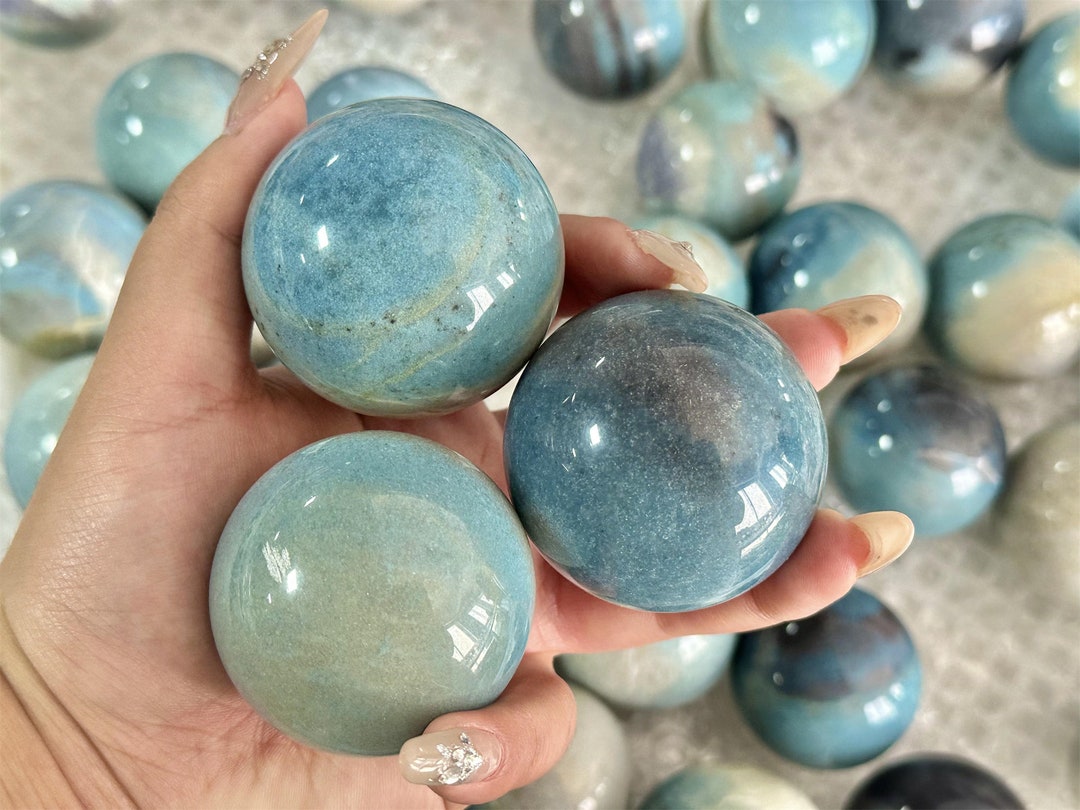 5CM+ Natural Trolleite Sphere,hand Carved Crystal Ball,energy Crystal ...