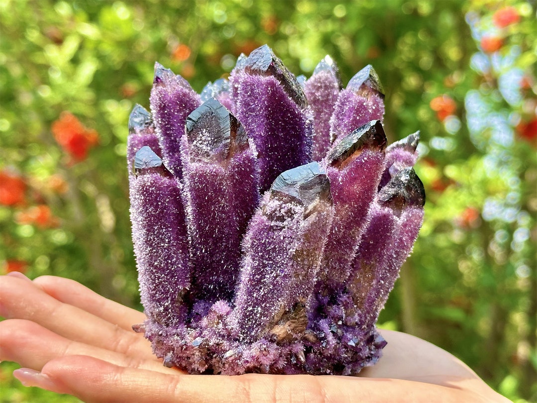 300g+ Purple Crystal Quartz Cluster,cluster Crystal,quartz Point Vug ...