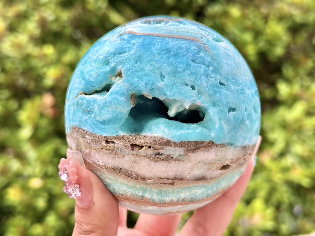 1PC 50mm+ Natural Hemimorphite Sphere,quartz Crystal,crystal Ball ...