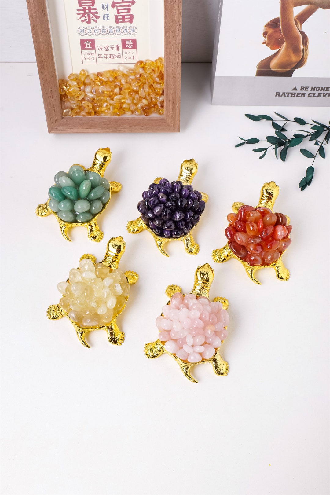 4.6" Natural Crystal Quartz Polished Stones Turtle,quartz Crystal ...