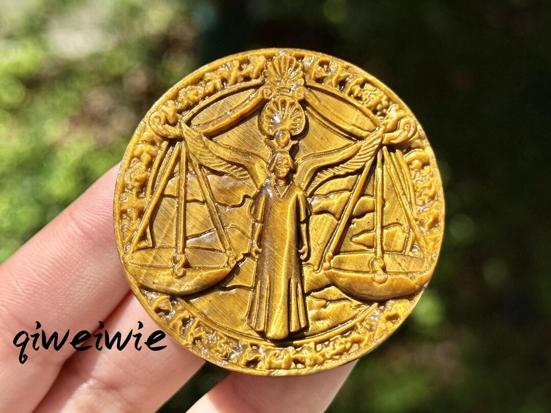 2" Natural Tiger's Eye Hand Carved Libra Pendant,libra Skull Carving ...
