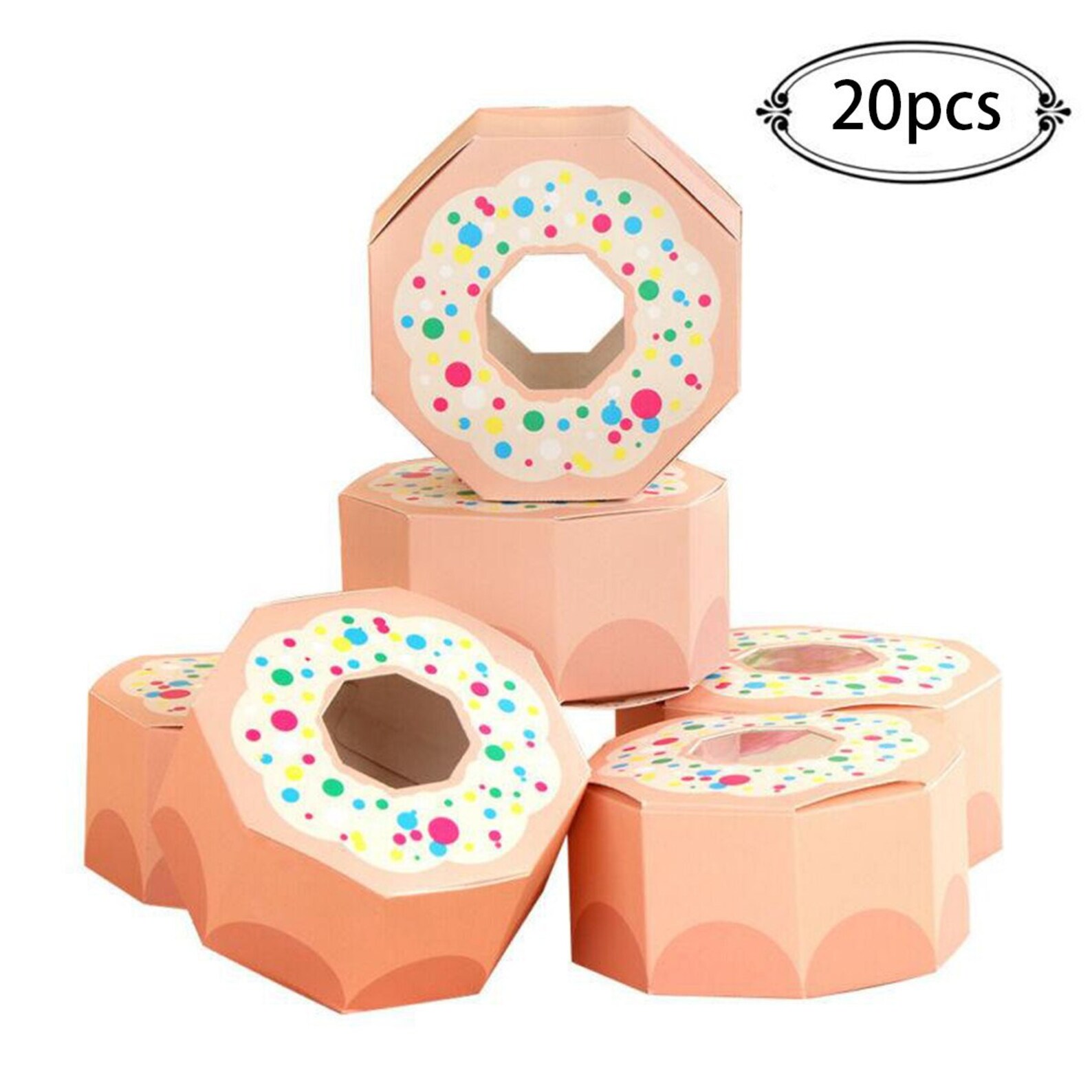 20donut Candy Box Sweet Chocolate Box Donut Theme Party Wedding Favor ...