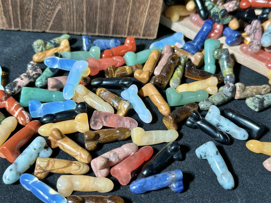 1 Inch Crystal Penis,hand Carved Mini Penis Decor,healing Crystal,rose ...