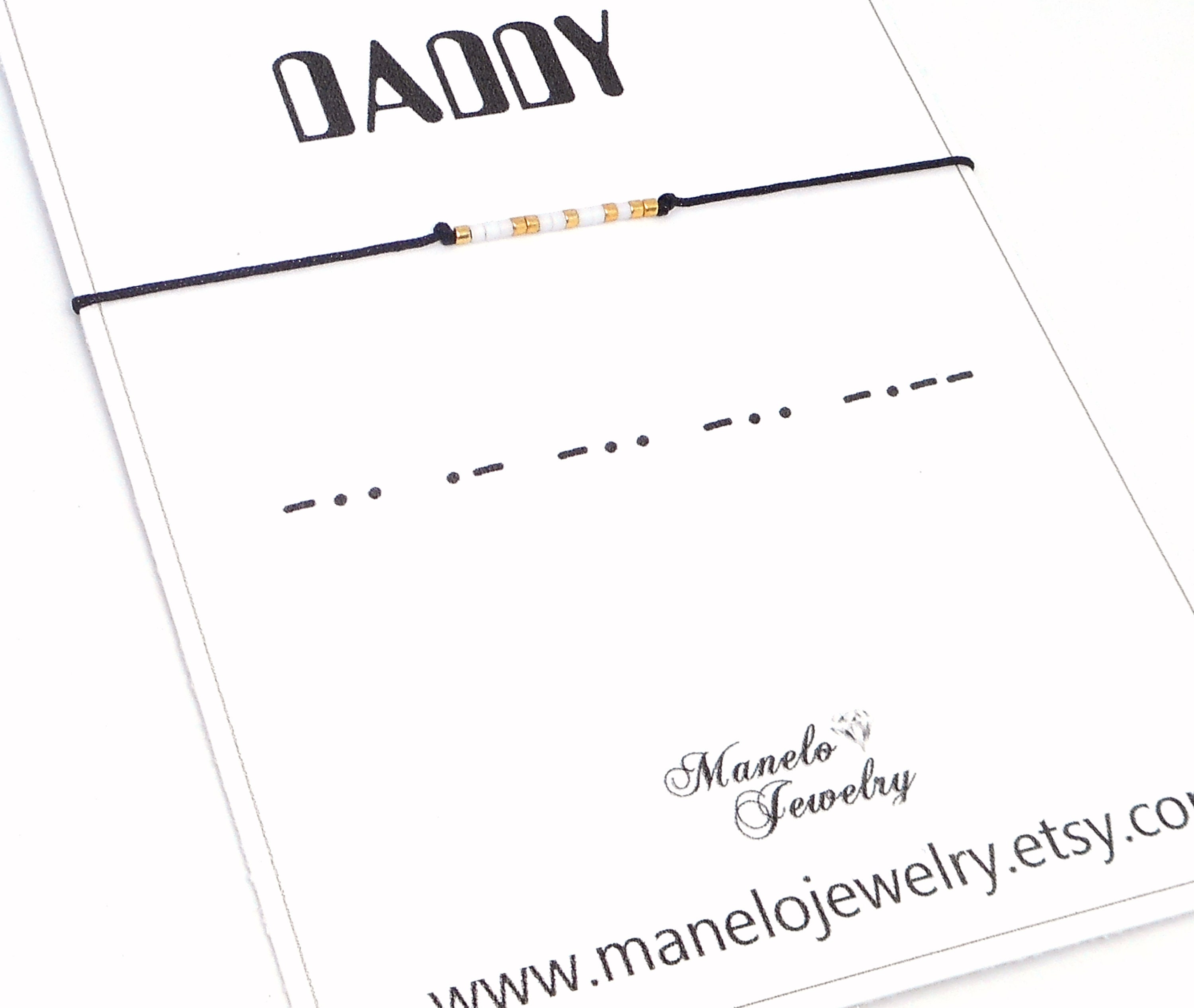 Daddy Morse Code Bracelet Gift for Father Father's Day - Etsy