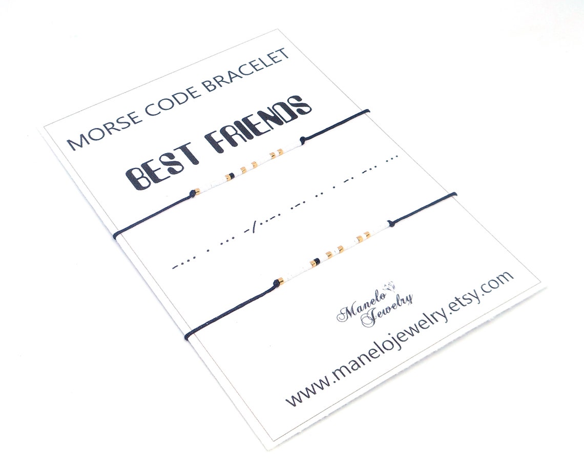 Best Friend Gift Best Friends Morse Code Bracelet Bracelet - Etsy