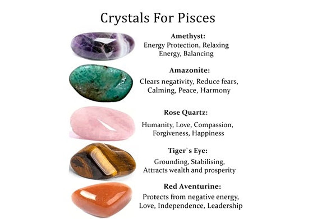 Crystals for Pisces Pisces Zodiac Crystal Set Tumbled Stones - Etsy
