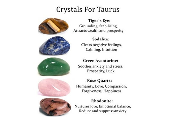 Crystals For Taurus Zodiac Protection Tumbled Stones Healing Etsy