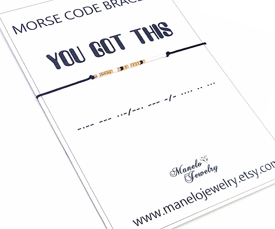You Got This Morse Code Bracelet, Gift for Women, Bracelet for Him ...