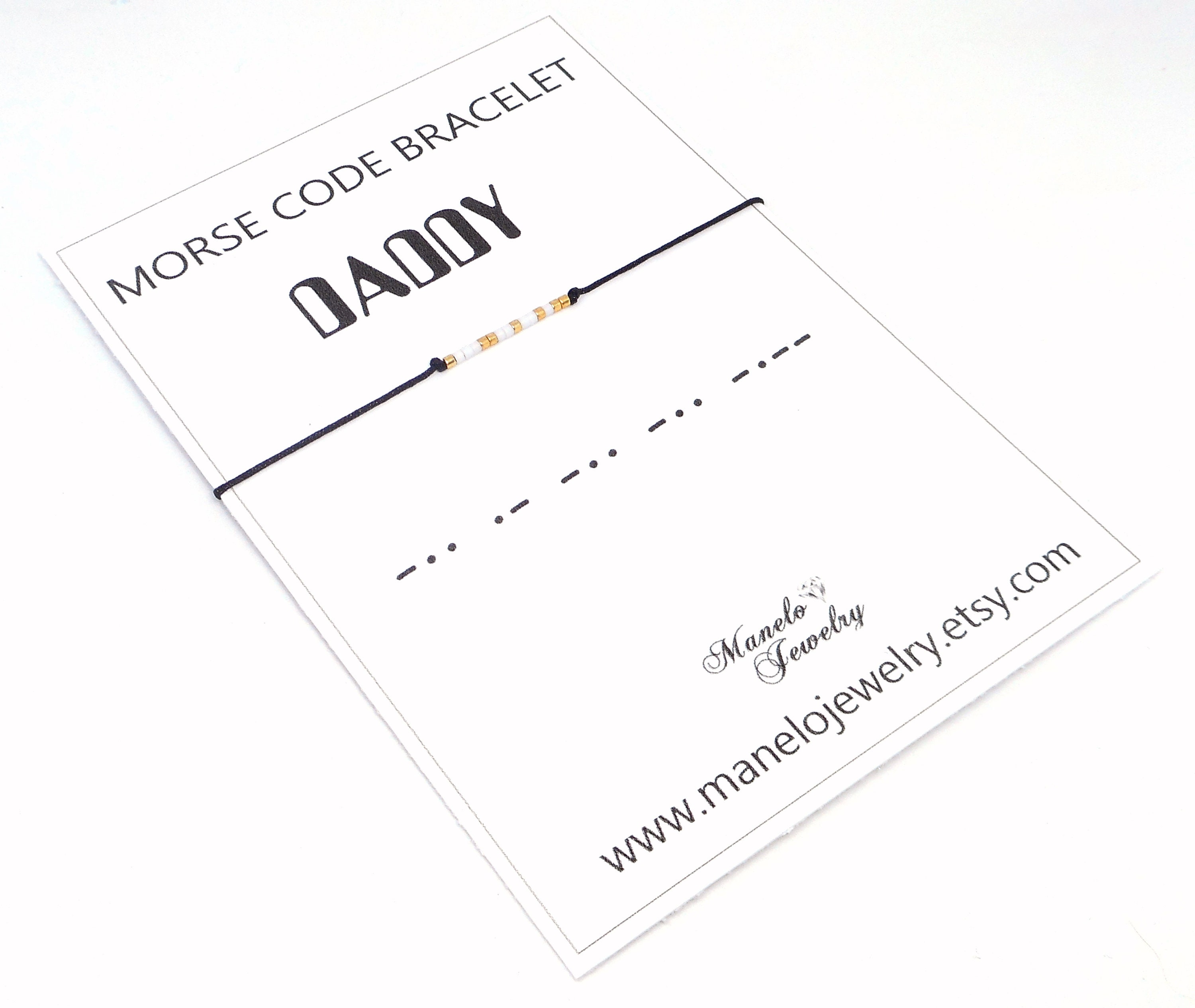 Daddy Morse Code Bracelet Gift for Father Father's Day - Etsy