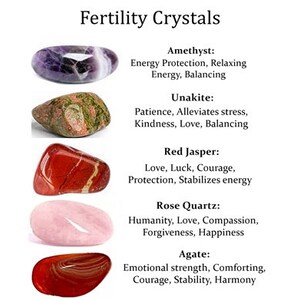 Fertility Crystals Set, Crytsals for Fertility, Pregnancy Crystals ...