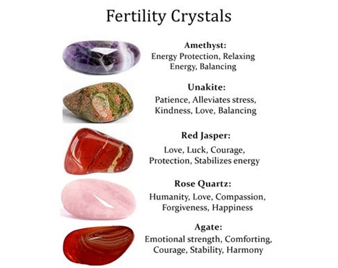 Fertility Crystals Set, Crytsals for Fertility, Pregnancy Crystals ...
